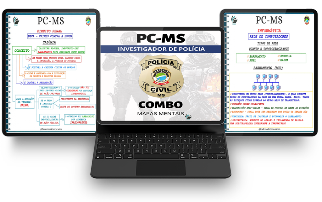 COMBO PCMS: Investigador de Polícia Judiciária – Caderno do Concurseiro